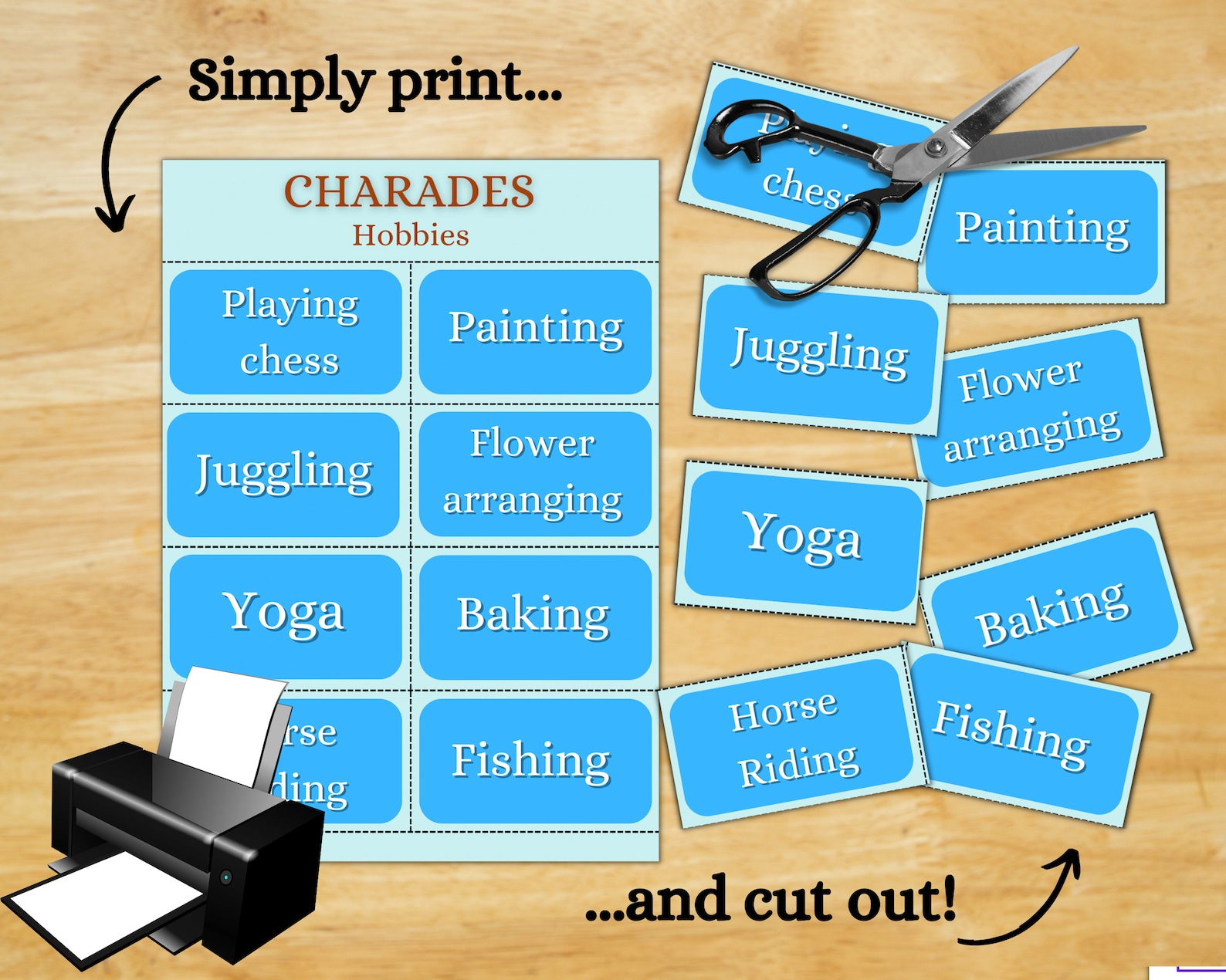 Charades Game for Seniors, Printable Dementia Activity, Alzheimer’s ...