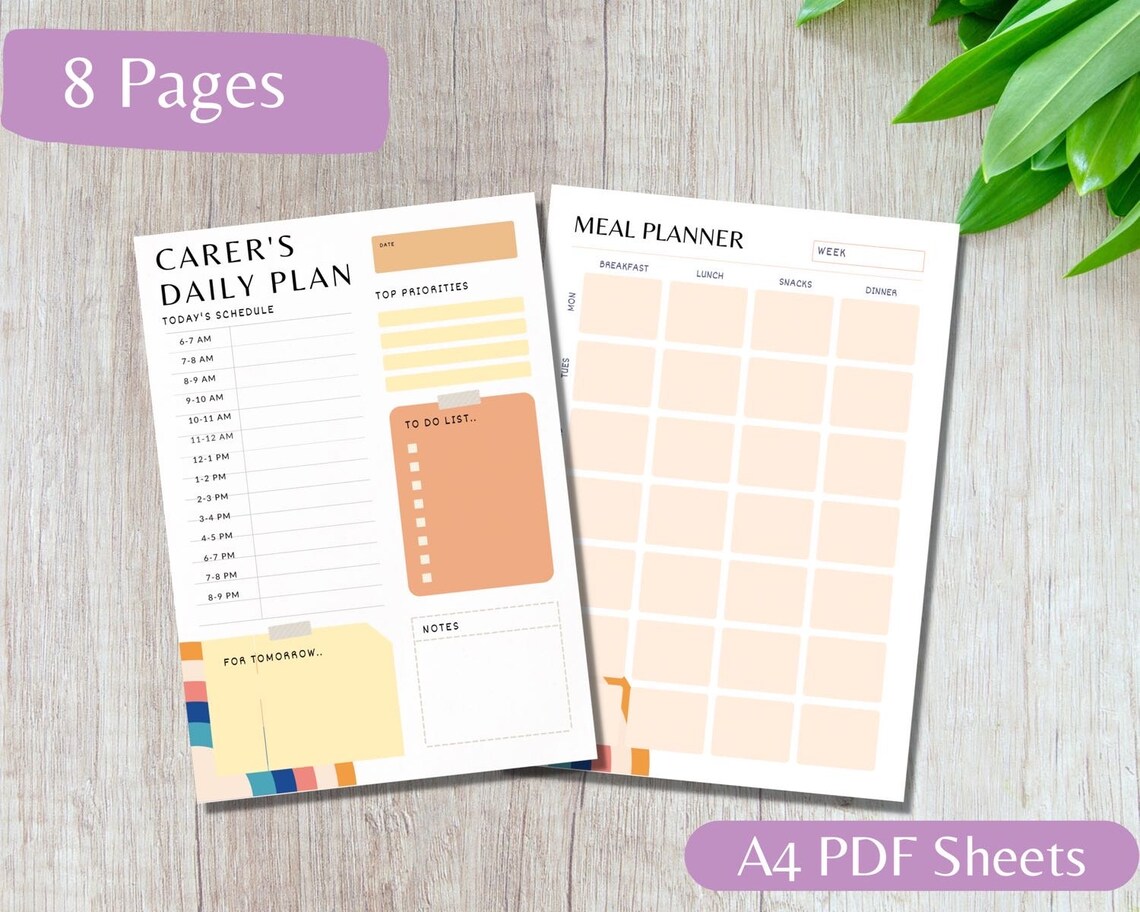 Caregivers Planner Printable Planner Elderly Care Planner - Etsy UK