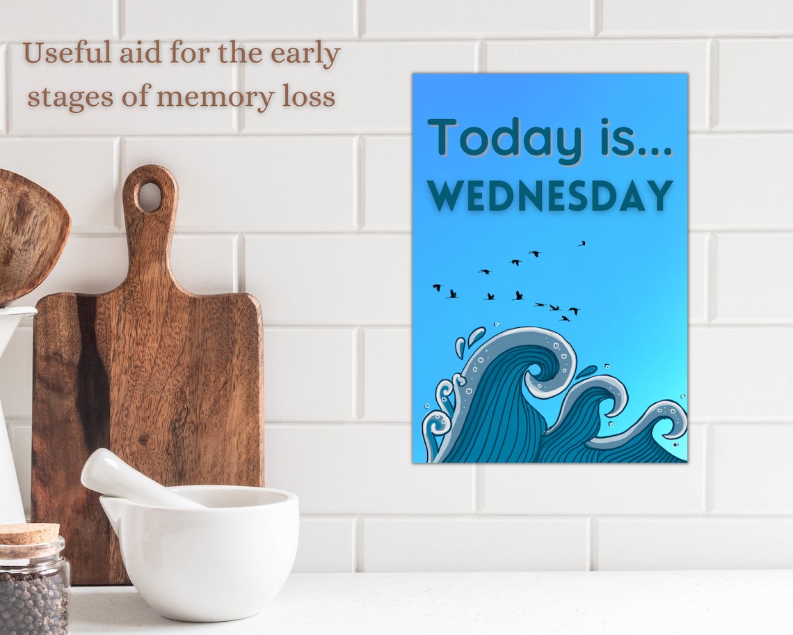 Printable Day of the Week Reminder for Memory Loss, Dementia Aid ...