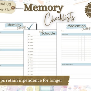 Memory Care Planner, Daily Schedule, Medication Planner, Elderly Care ...