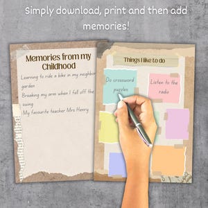 Memory Book for Dementia, Memory Journal, Dementia Aid, Life Story Book ...