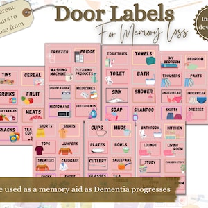 Dementia Signs Dementia Aids Room Signage Memory Loss - Etsy UK