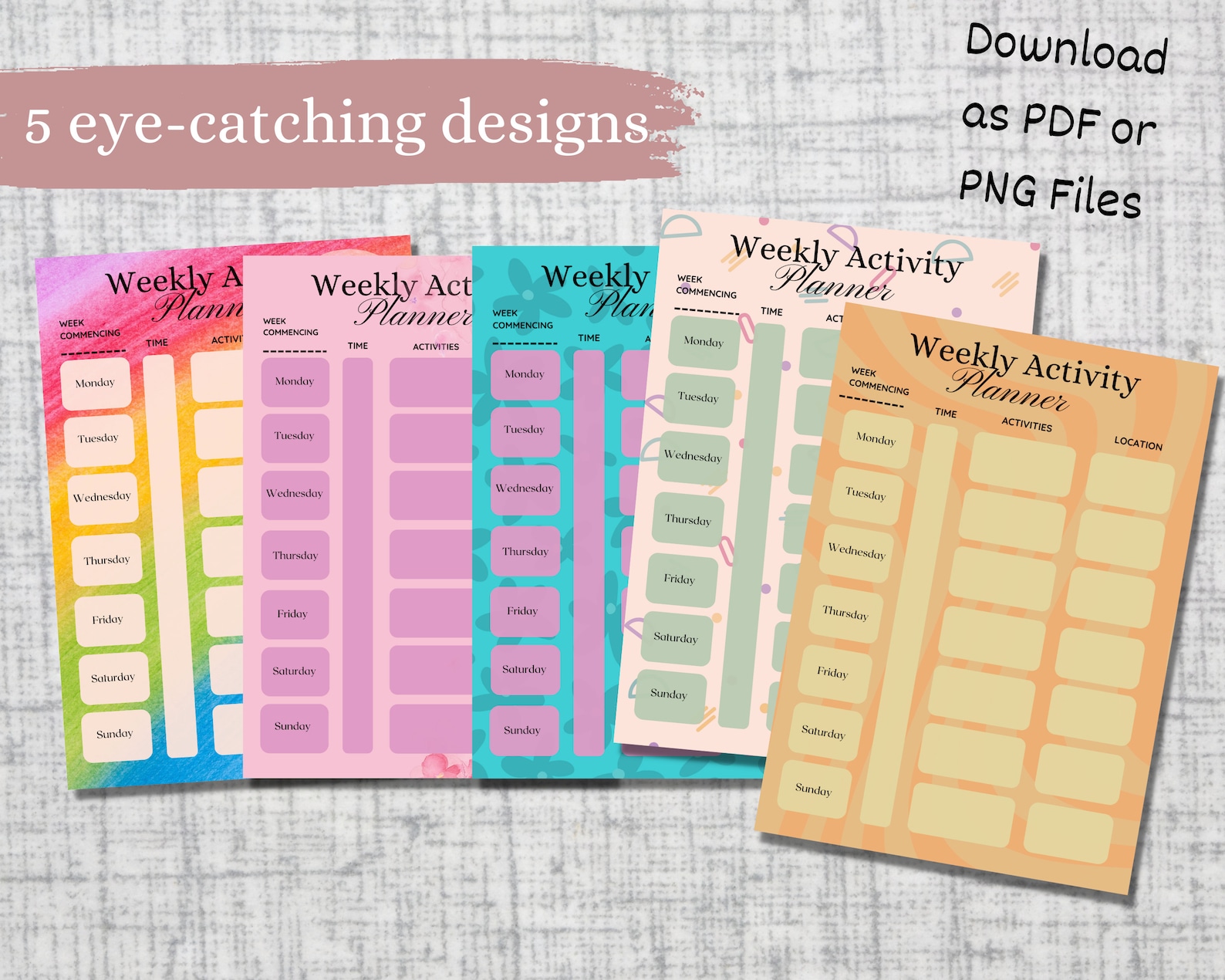 Activity Planner, Printable Planner, Elderly Care Planner, Activity ...