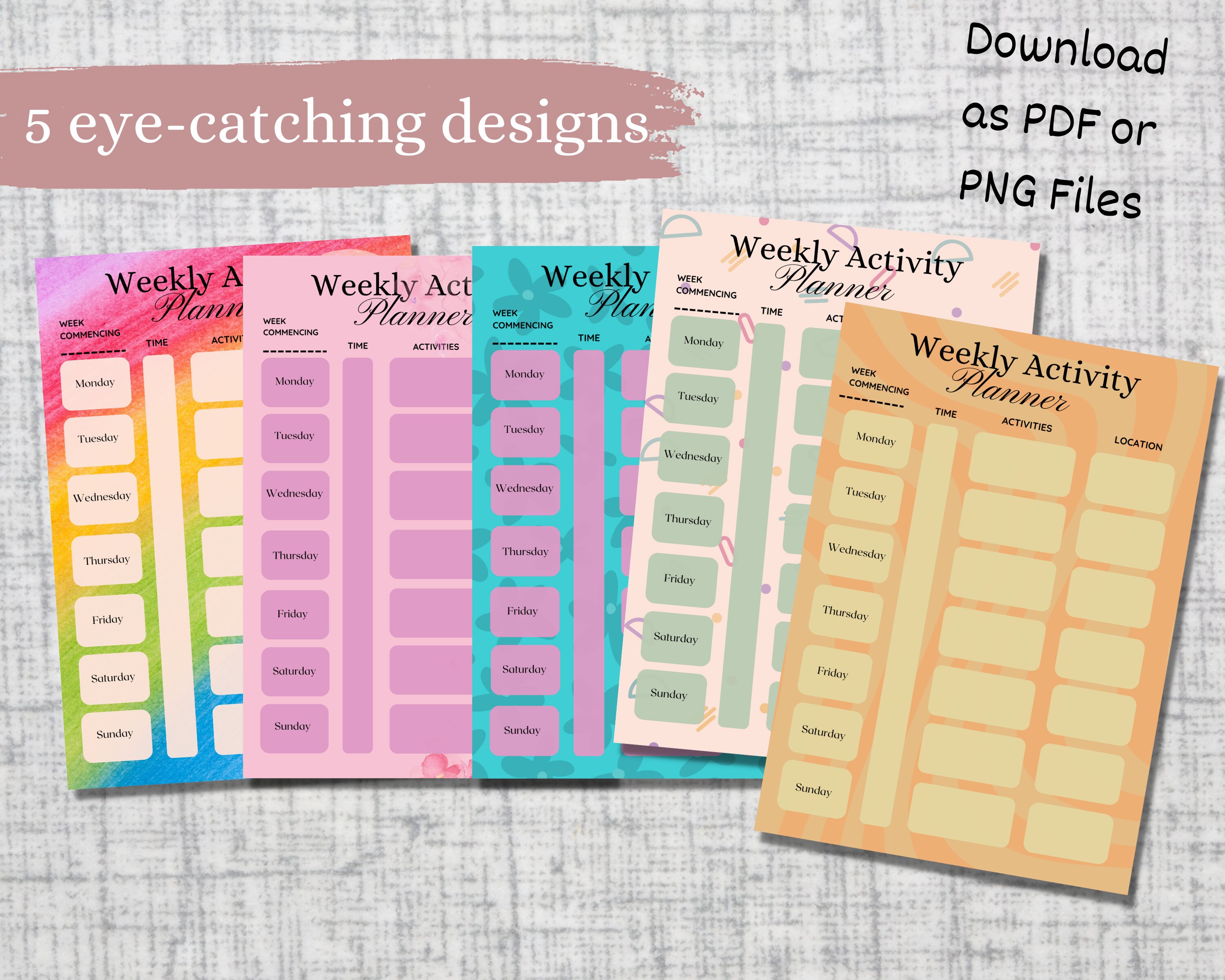 Activity Planner, Printable Planner, Elderly Care Planner, Activity ...