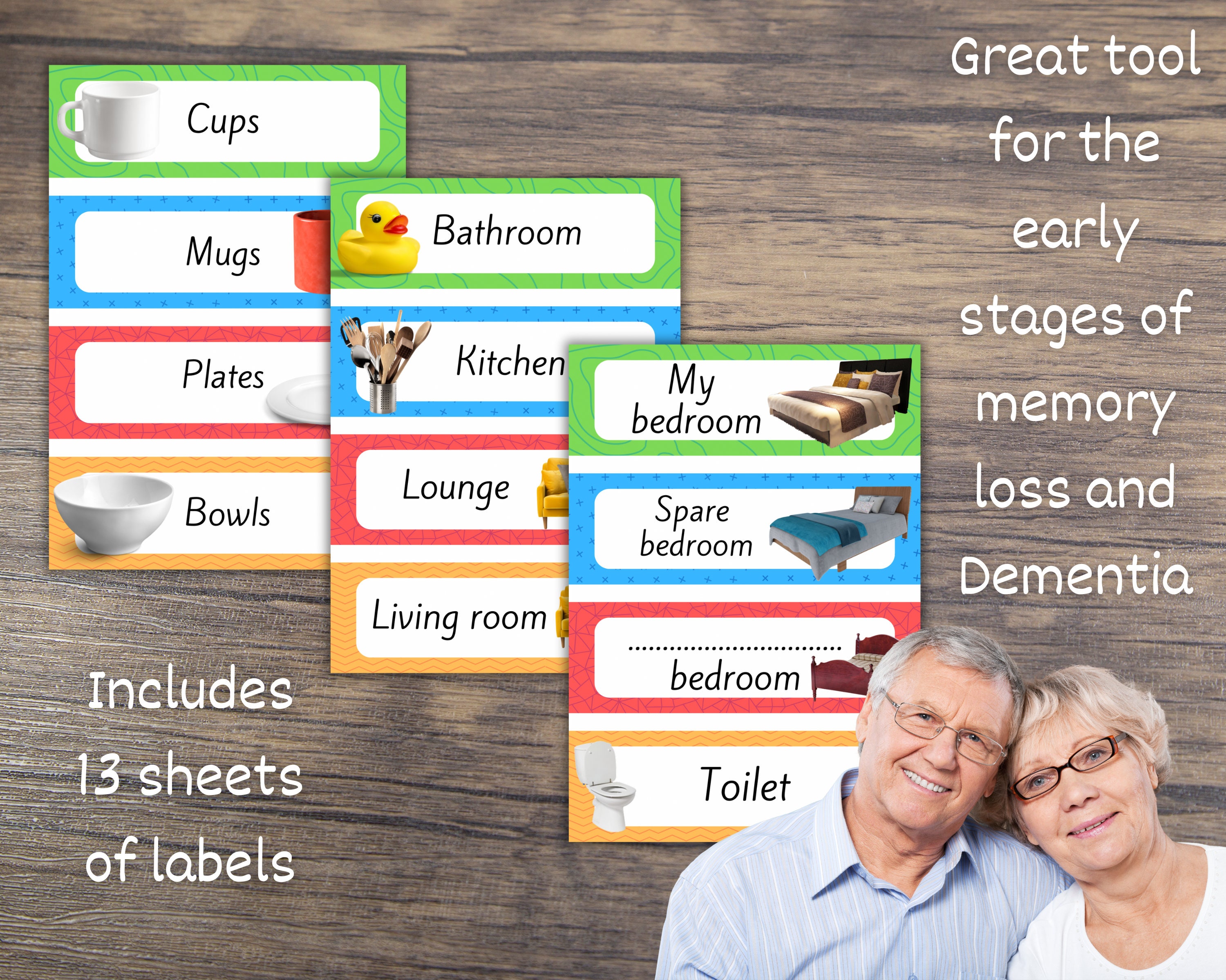 Dementia Room Signs, Dementia Labels, Memory Aids, Printable Room ...