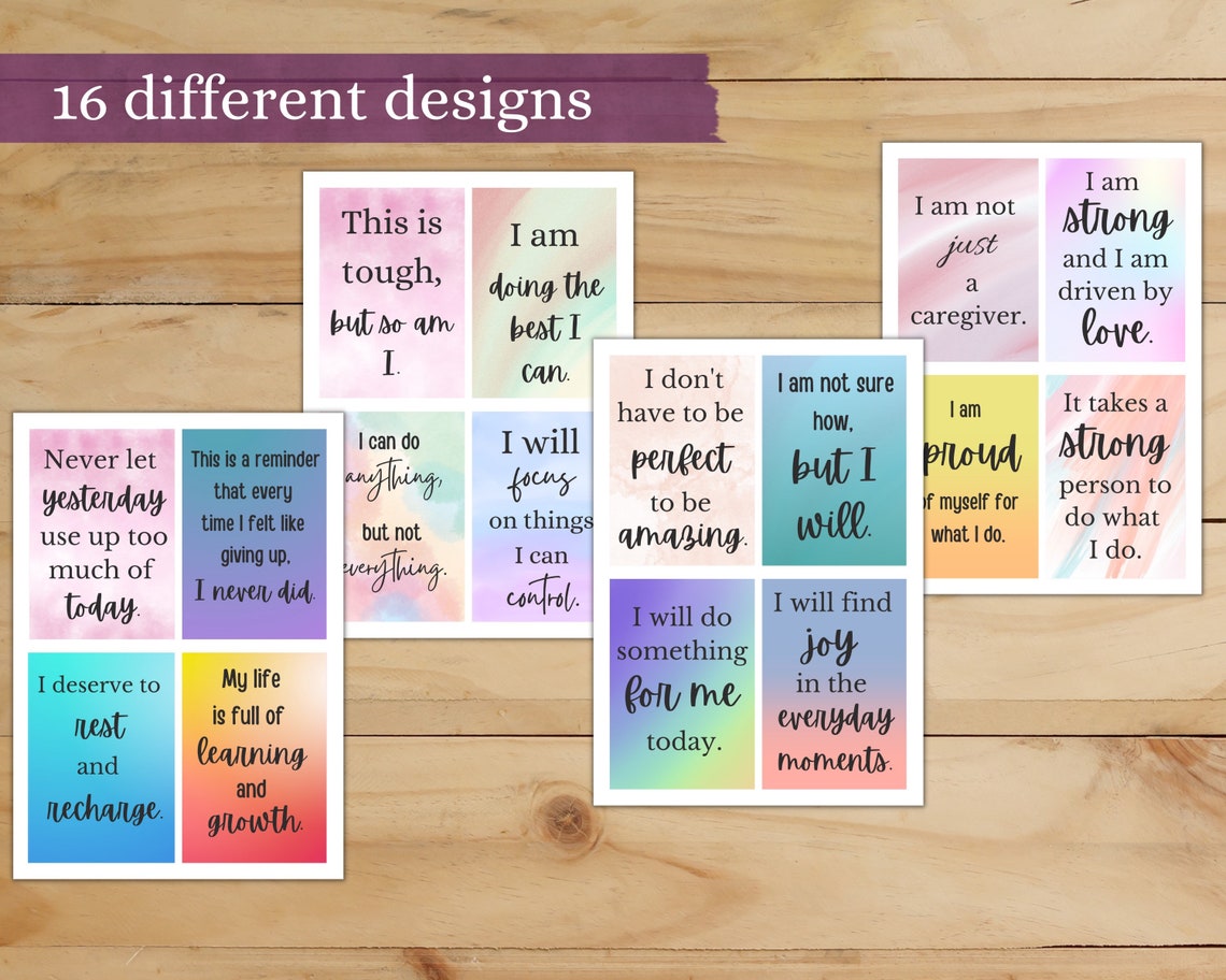 Positive Affirmation Cards for Caregivers, Gift for Caregivers ...