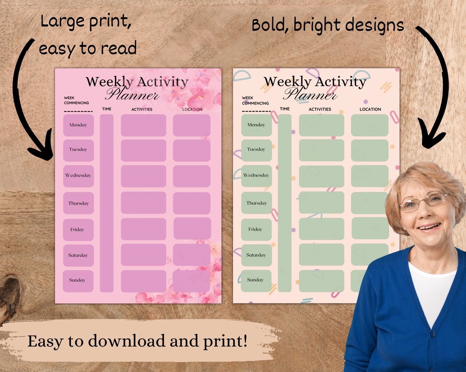 Activity Planner, Printable Planner, Elderly Care Planner, Activity ...