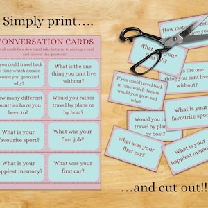Printable Conversation Cards for Seniors, Dementia Activities ...