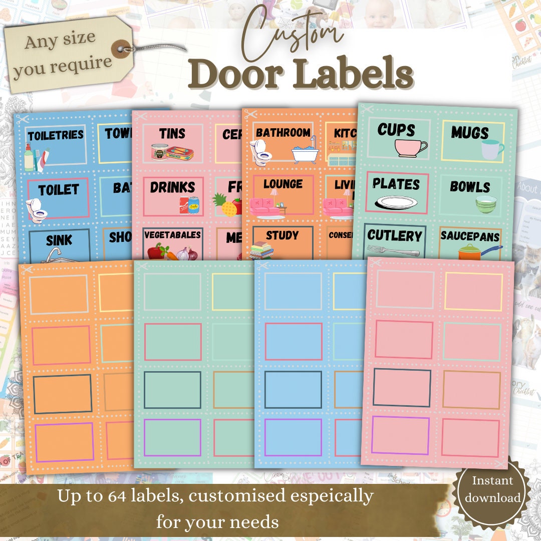 Customizable Door Labels for Memory Loss, Dementia Door Signs, Memory ...