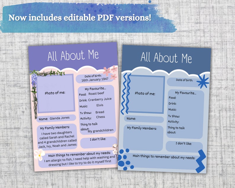 Dementia Door Sign, Memory Care Door Sign, About Me, Alzheimers ...