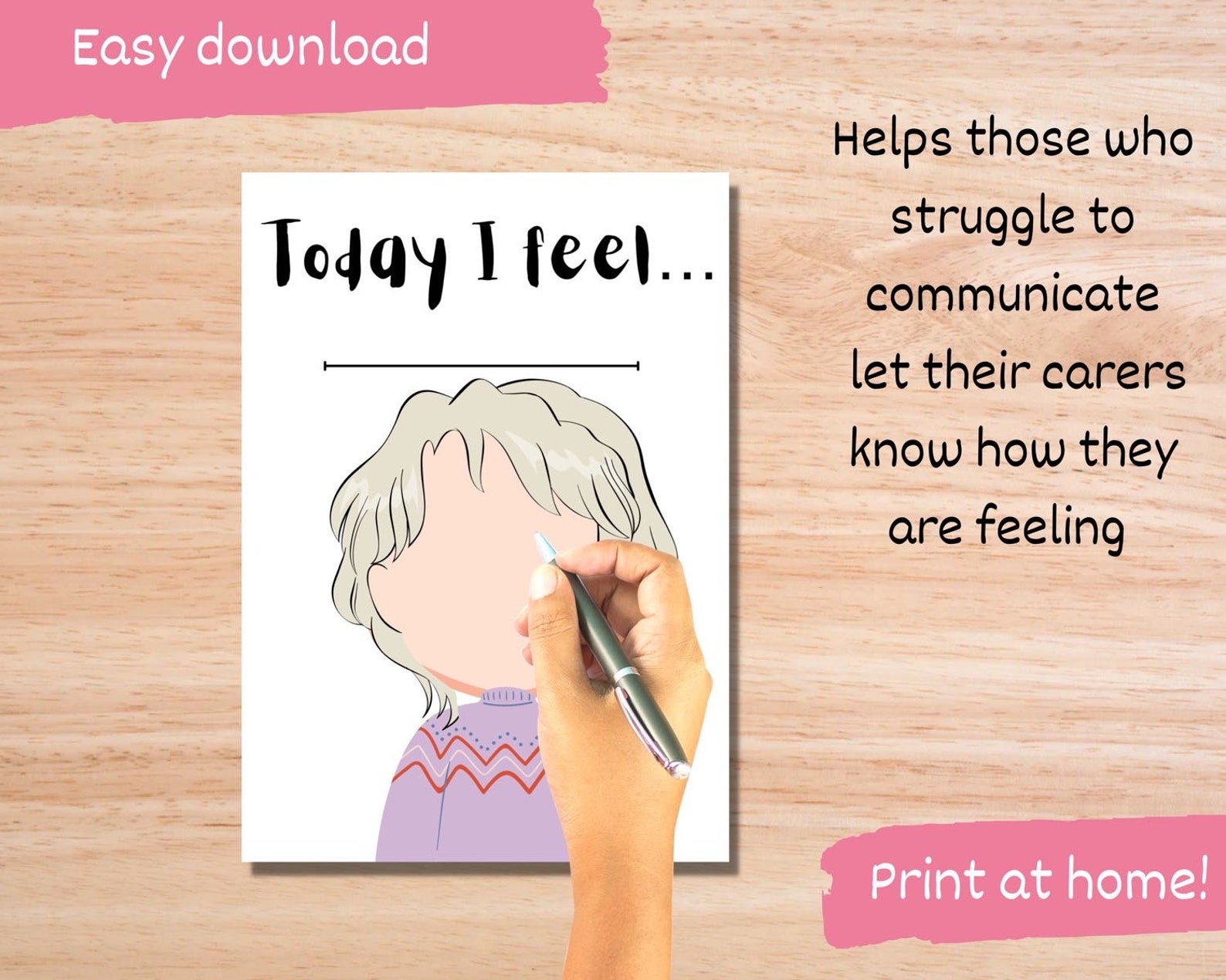 Dementia Communication Chart, Dementia Activity, Dementia Worksheet ...