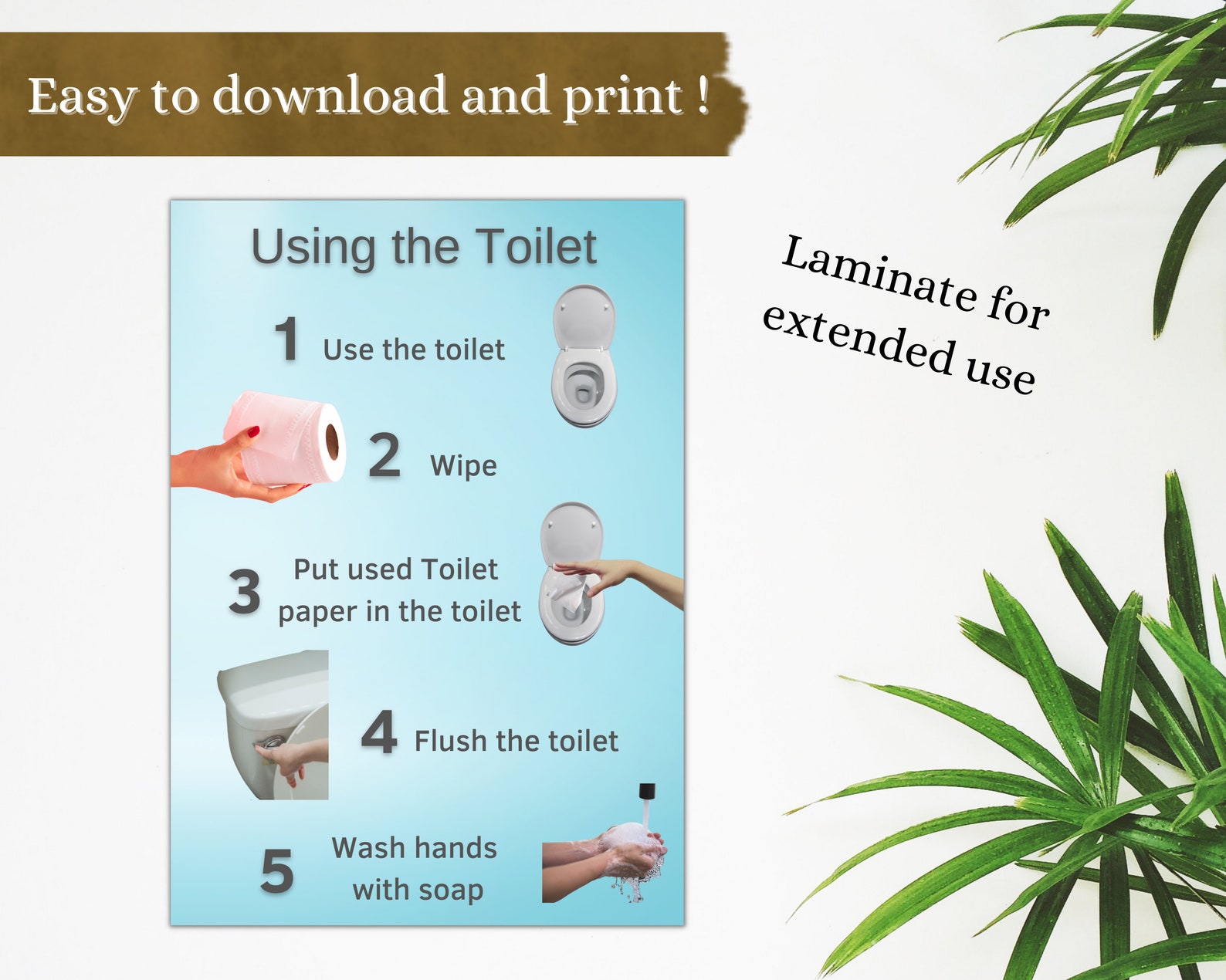 How to Use the Toilet Sign, Bathroom Sign, Wall Signs for Alzheimer’s ...