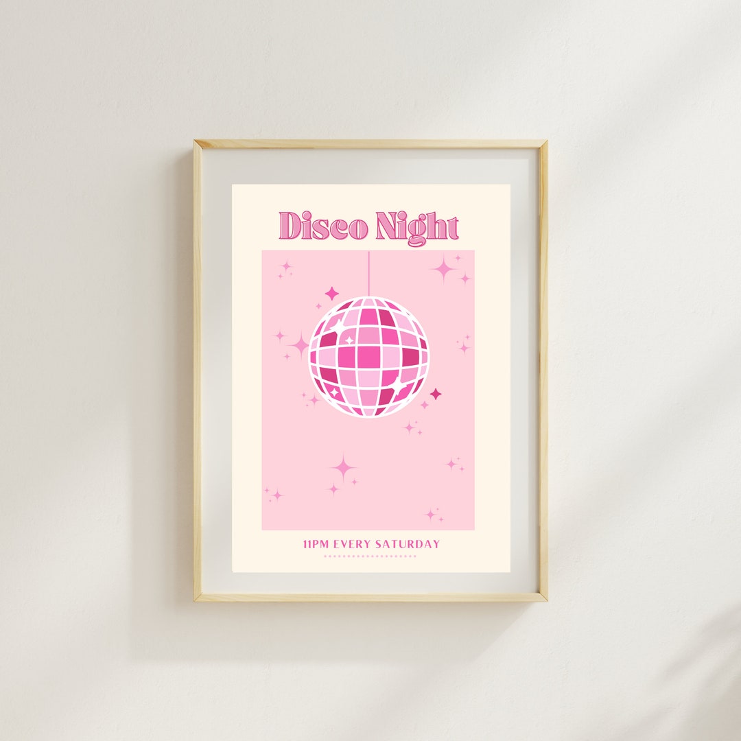 Disco Wall Art Digital Download Girl's Wall Art College - Etsy