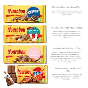 Swedish Marabou Milk Chocolate Daim Oreo Popcorn Licorice - Etsy
