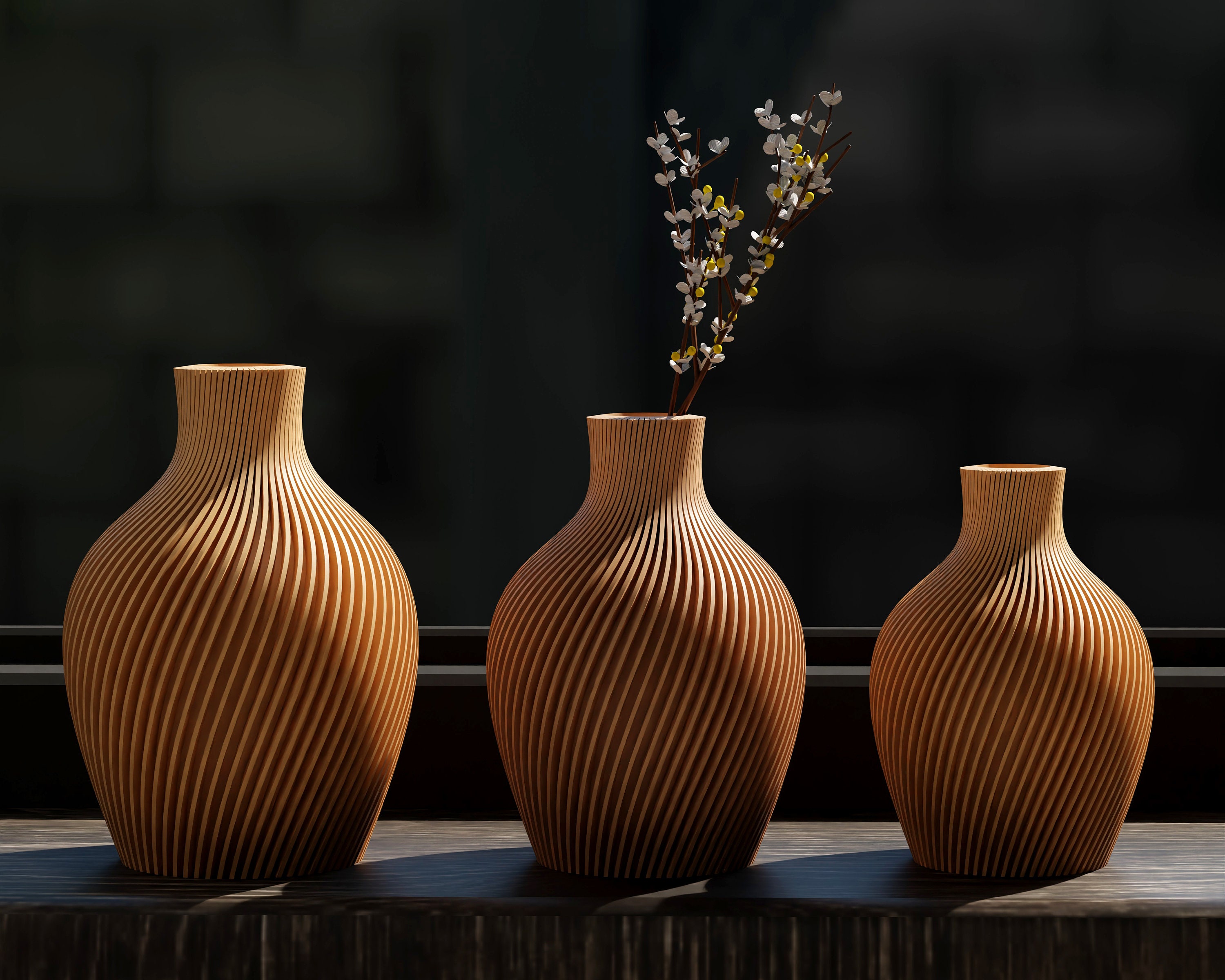 Bud Vases Set of Three Eco Friendly Vase for Modern Home Decor ...