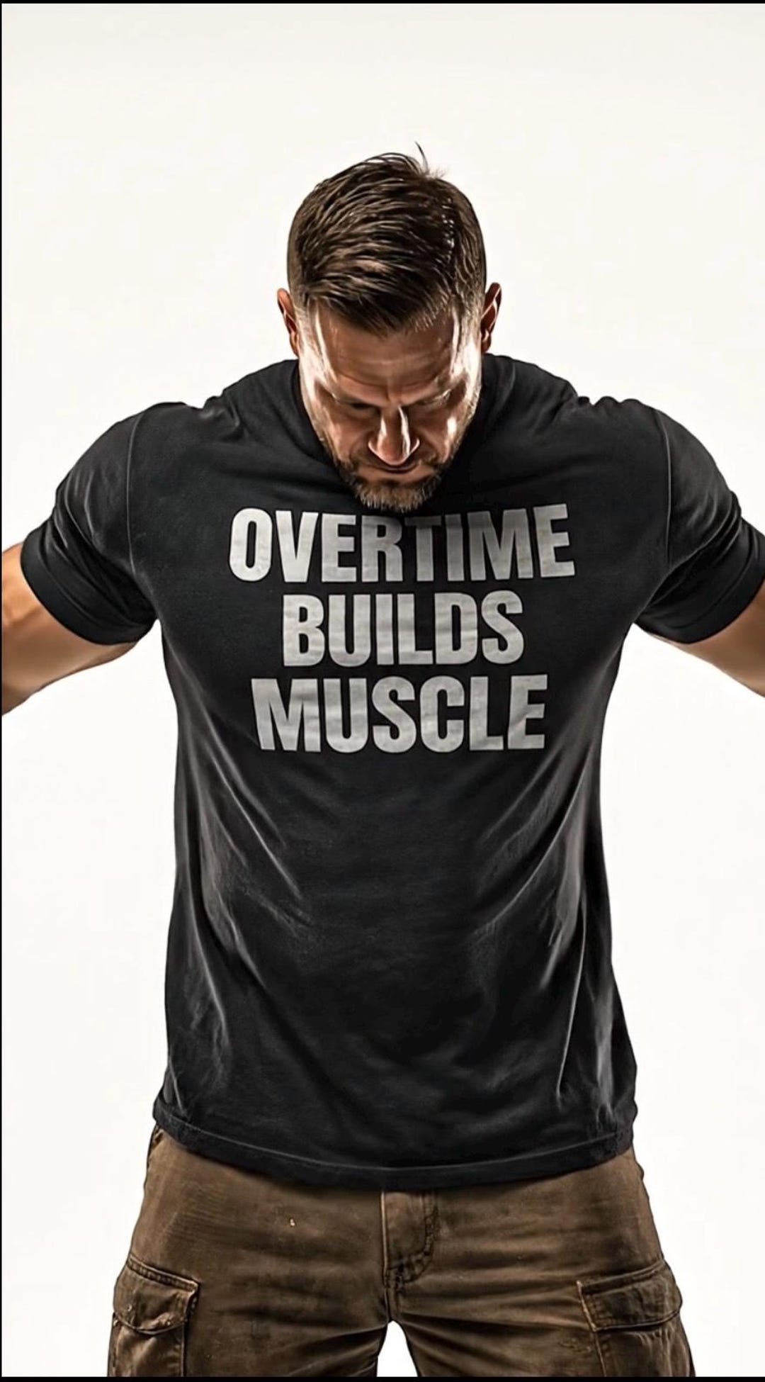 Overtime Builds Muscle Shirt | Blue Collar Lifter T Shirt | Hard Work ...