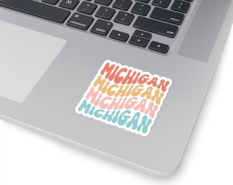 Vintage 1950's Style Michigan Playground Great Lakes Retro Travel Decal ...