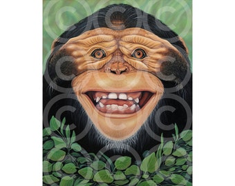 Monkey Art Surreal - Etsy