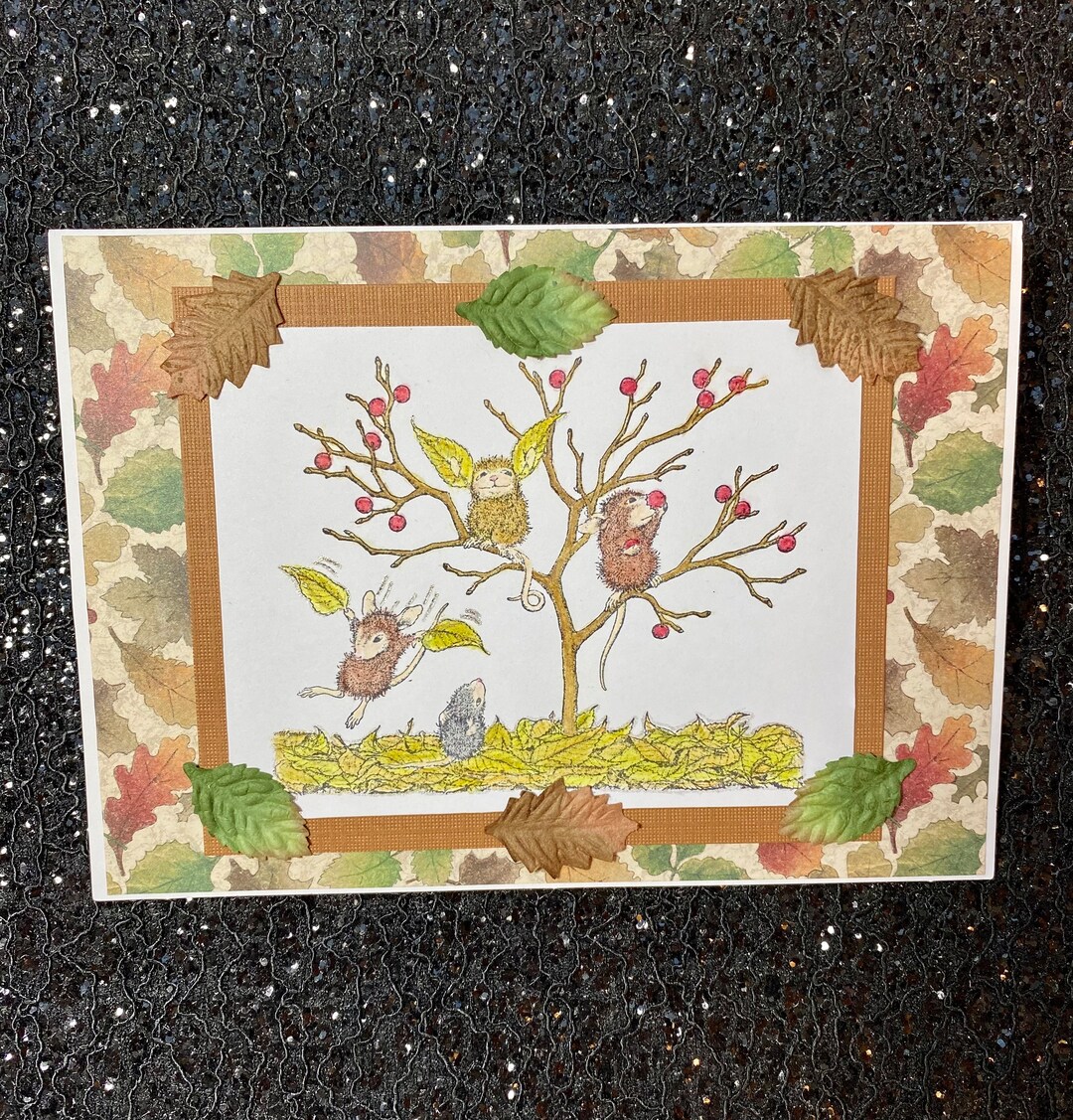 House Mouse Fall Card - Etsy
