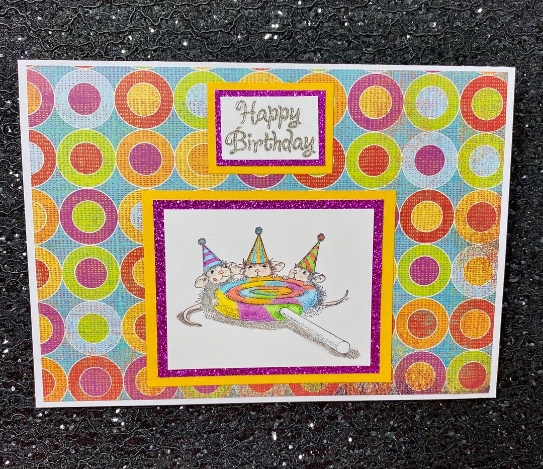Beautiful House Mouse Birthday Card - Etsy