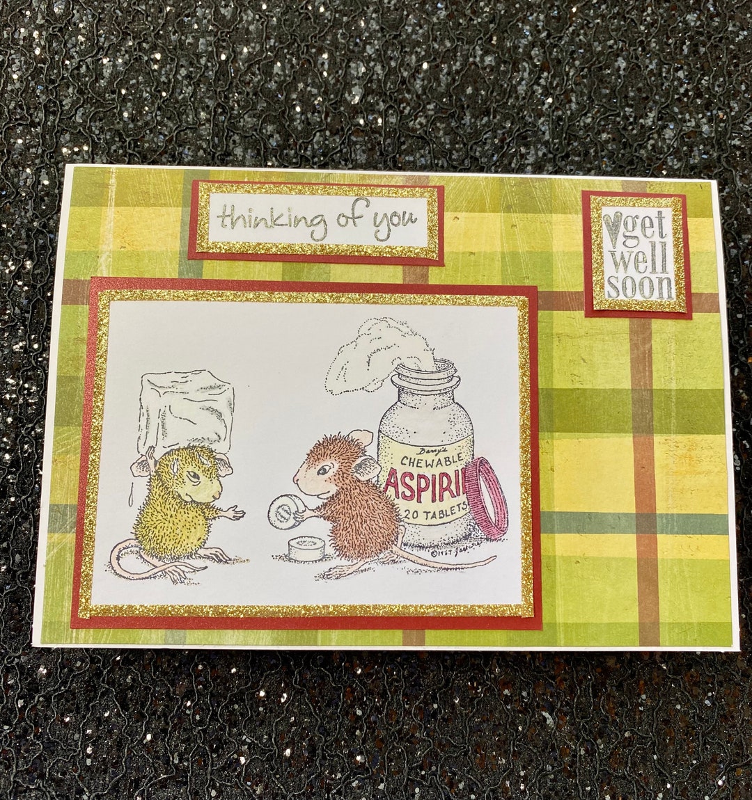 Gorgeous House Mouse Get Well Card - Etsy