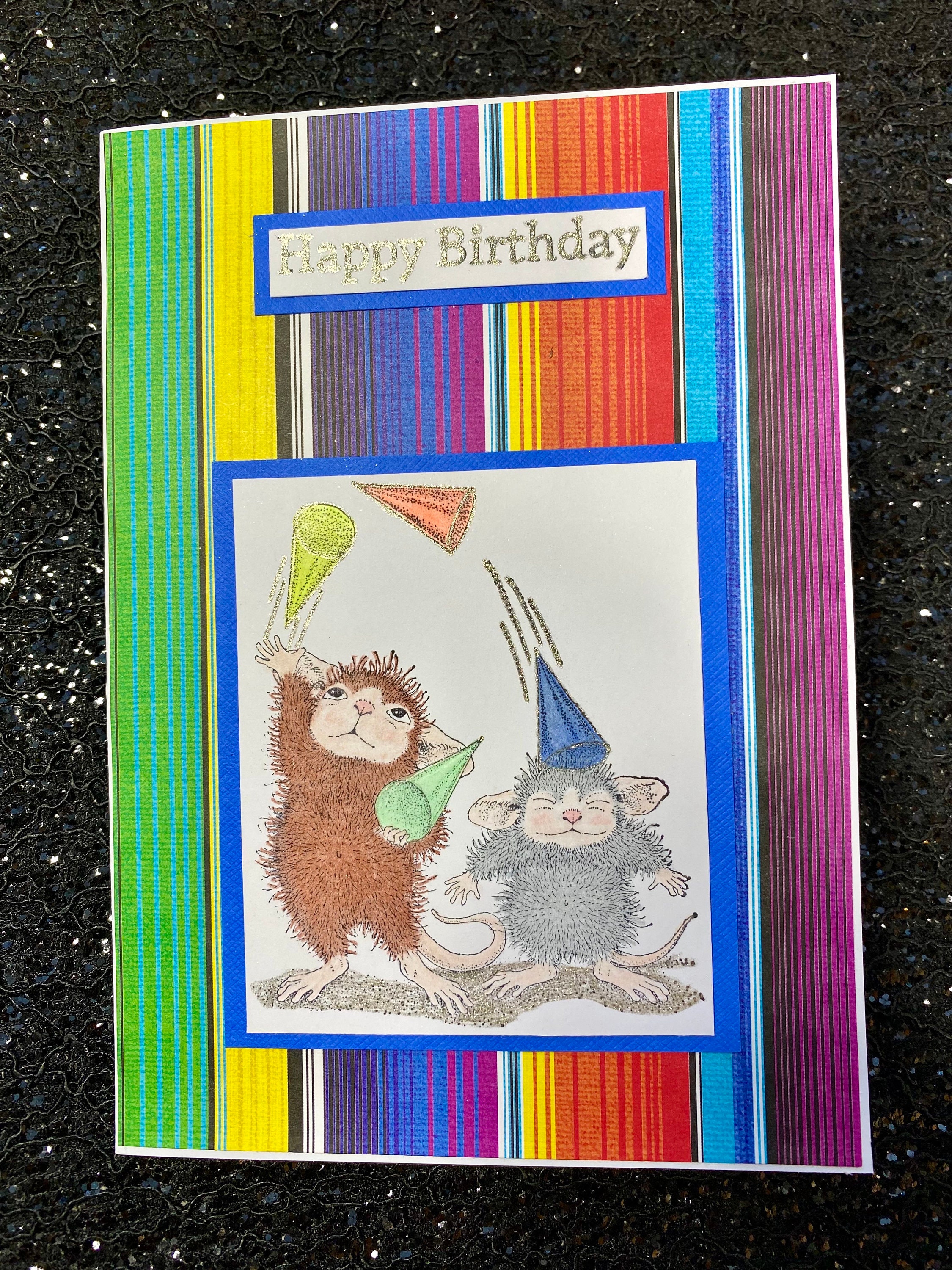 Beautiful House Mouse Birthday Card - Etsy
