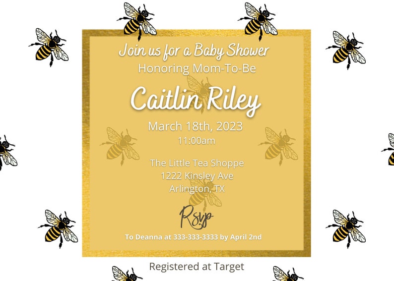 Buzz Buzz Baby Shower Invitation - Etsy