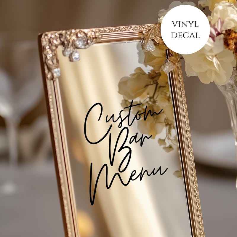 Custom Drink Sticker Decal - Etsy