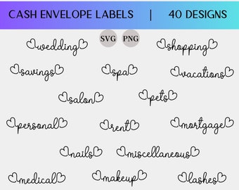 Cash Envelope Labels Svg Budget Binder Svg Cash Budgeting Png Cash ...