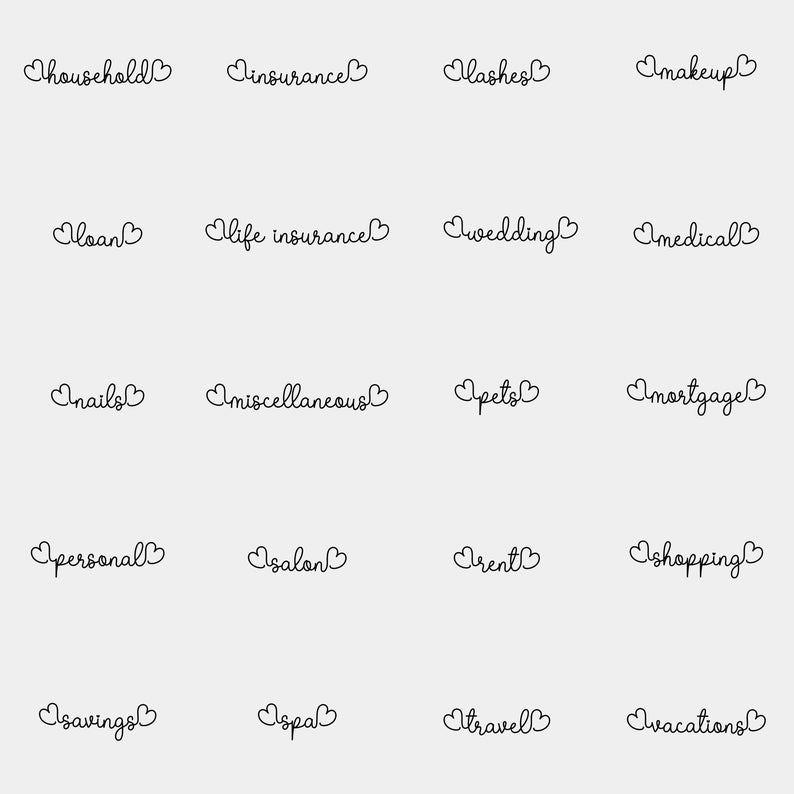 Cash Envelope Labels Svg Budget Binder Svg Cash Budgeting Png Cash ...