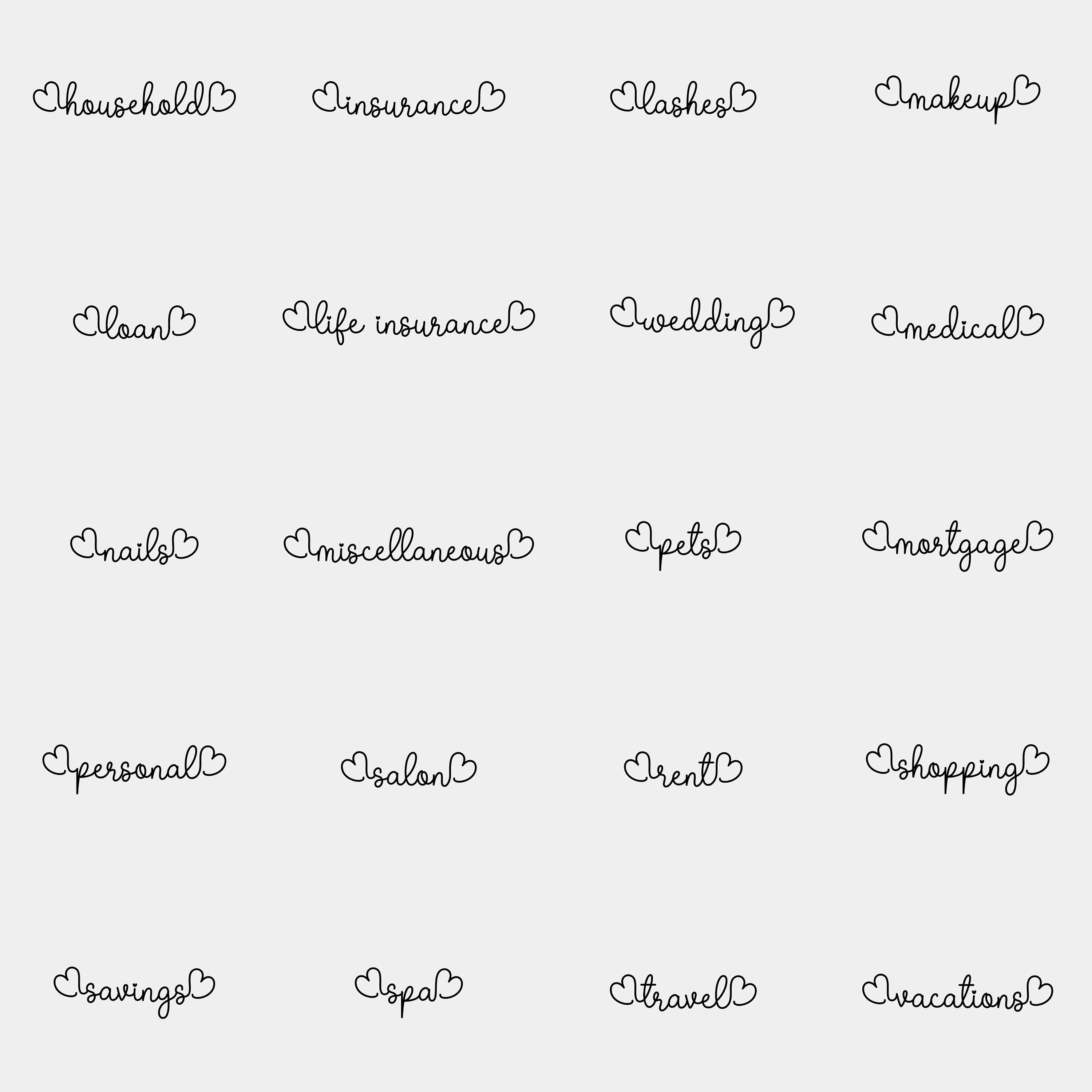 Cash Envelope Labels Svg Budget Binder Svg Cash Budgeting Png Cash ...