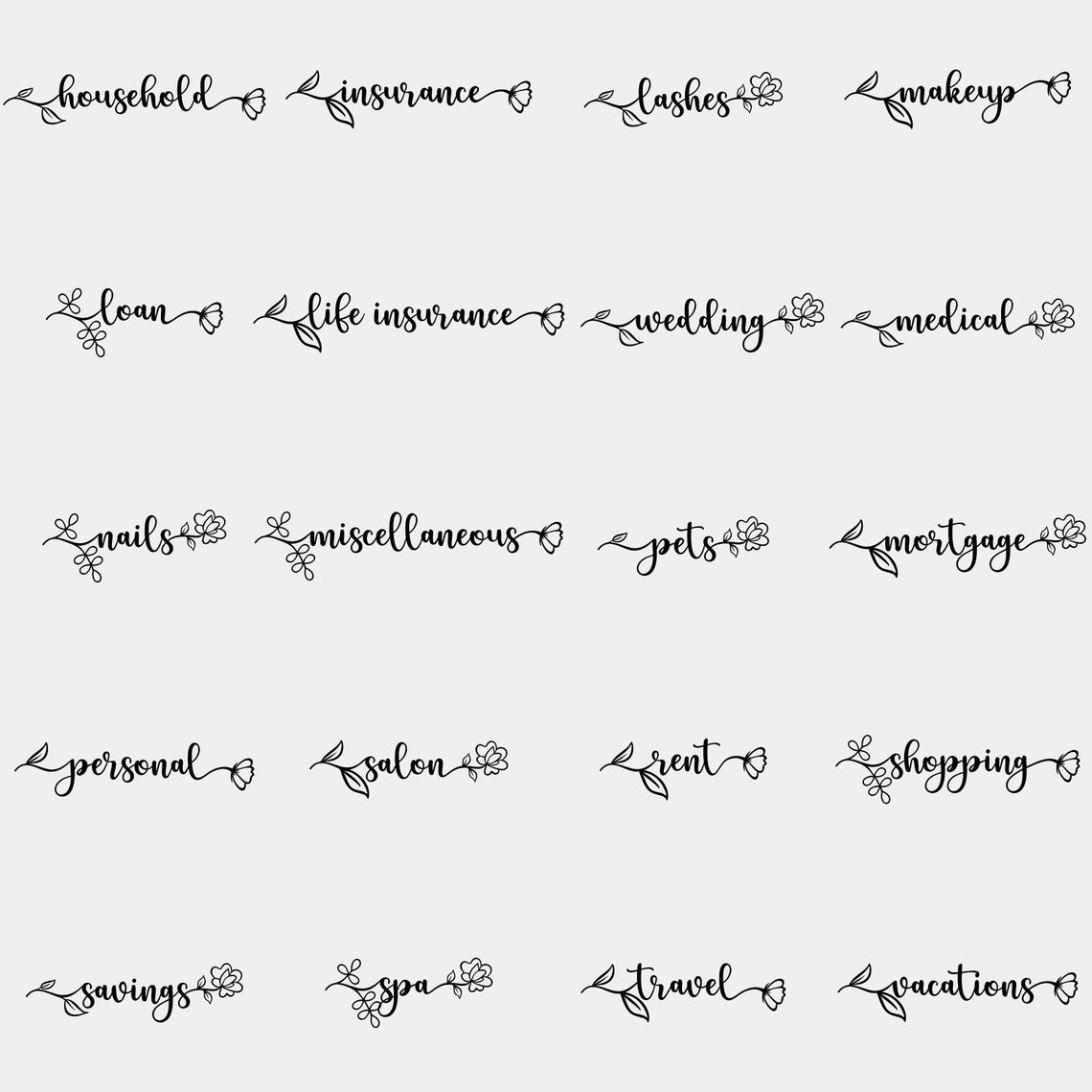 Cash Envelope Labels Svg Budget Binder Svg Cash Budgeting Png Cash ...