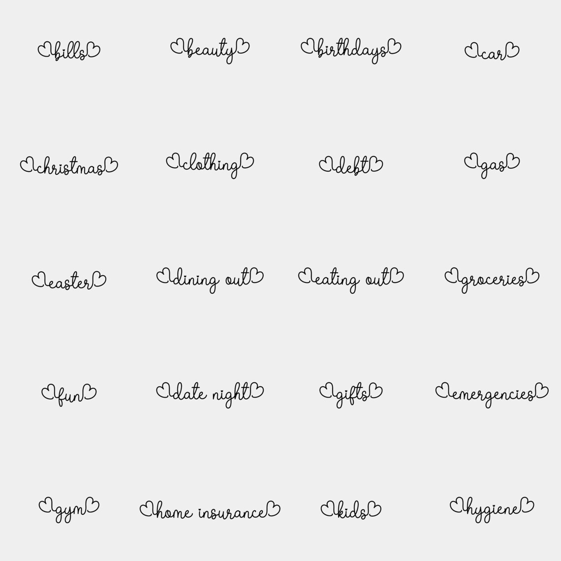 Cash Envelope Labels Svg Budget Binder Svg Cash Budgeting Png Cash ...