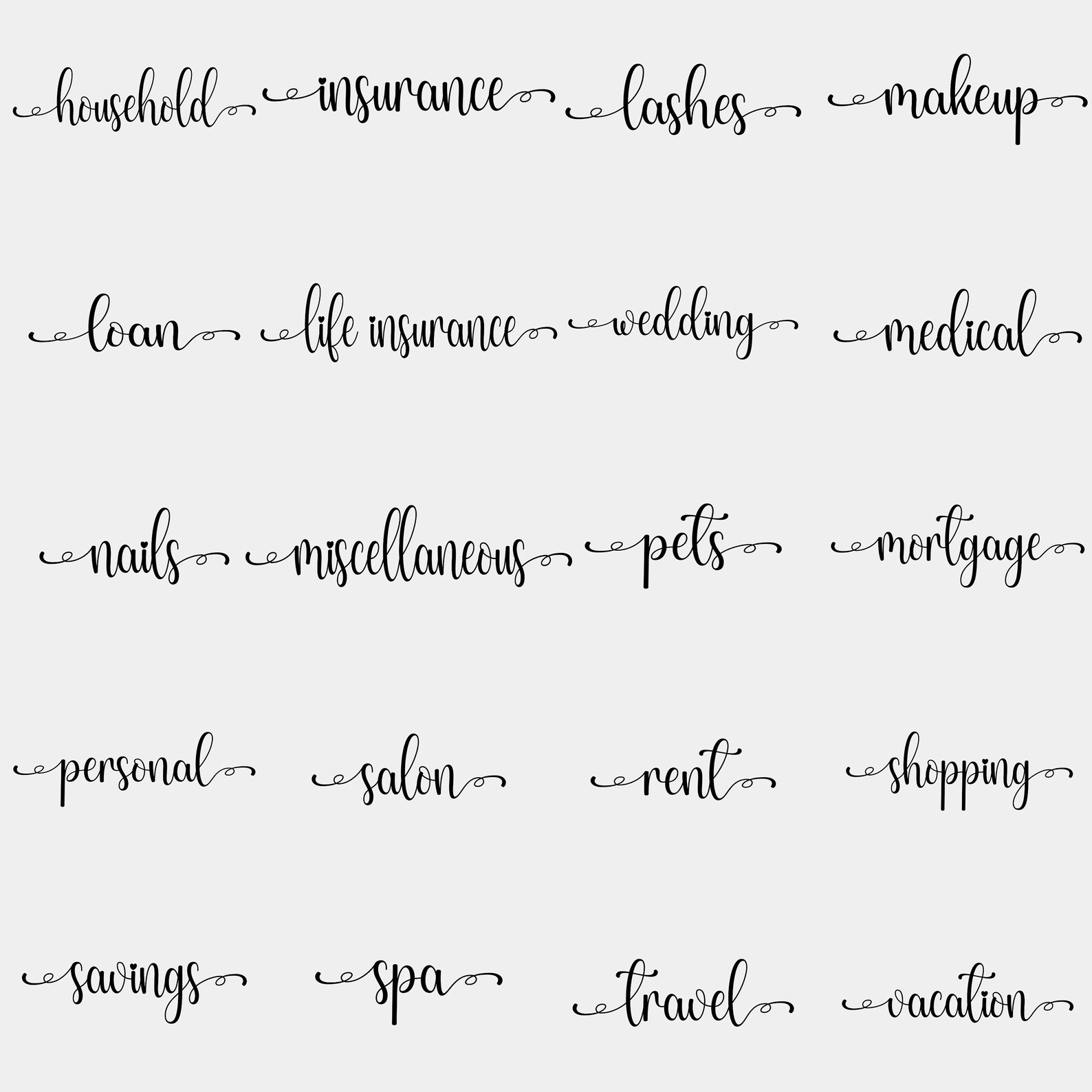 Cash Envelope Labels Svg Budget Envelope Svg Cash Budgeting Png Cash ...