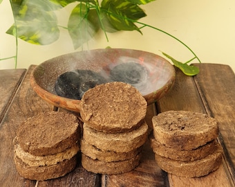 BIG Set of 21 Pooja Havan Sun Cow Dung Cakes, Gobar Uple, Kandle for ...