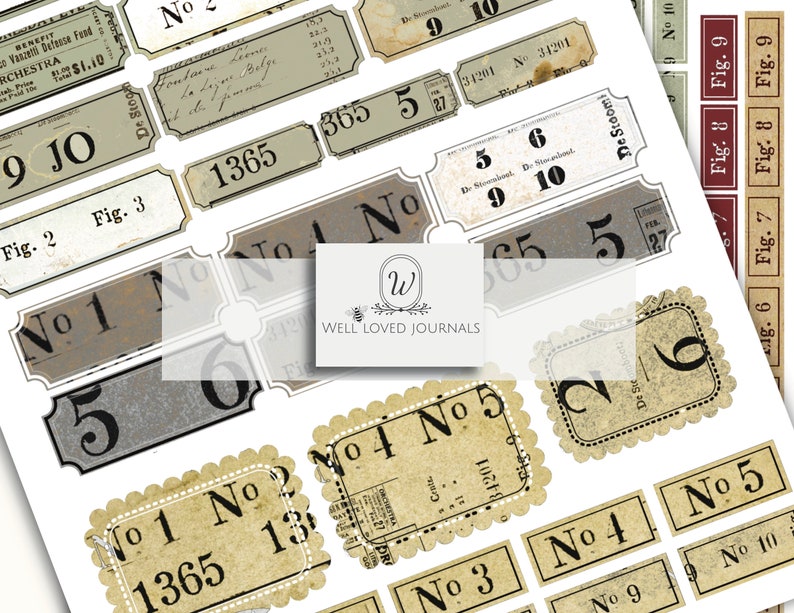 Numbers Kit 01 - 14 Pages of Labels and Tabs - Etsy