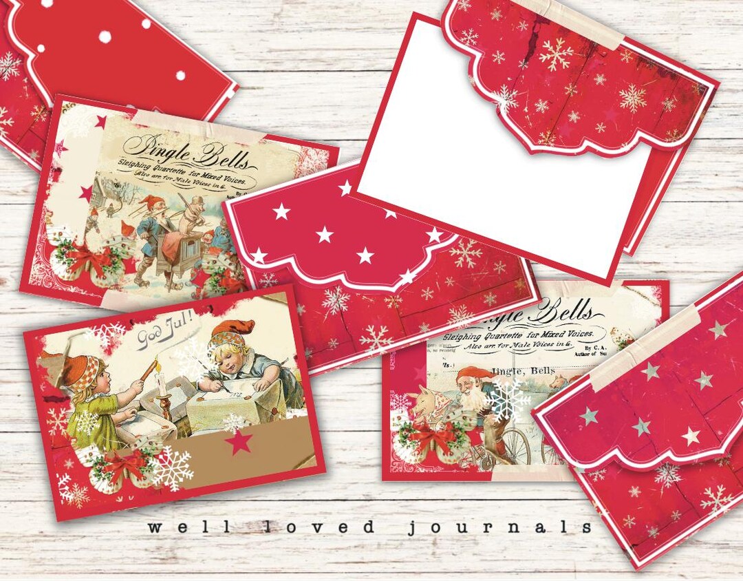Xmas Envelopes 01 - Envelopes, Cards, Journaling Cards, Pocket for Gift ...