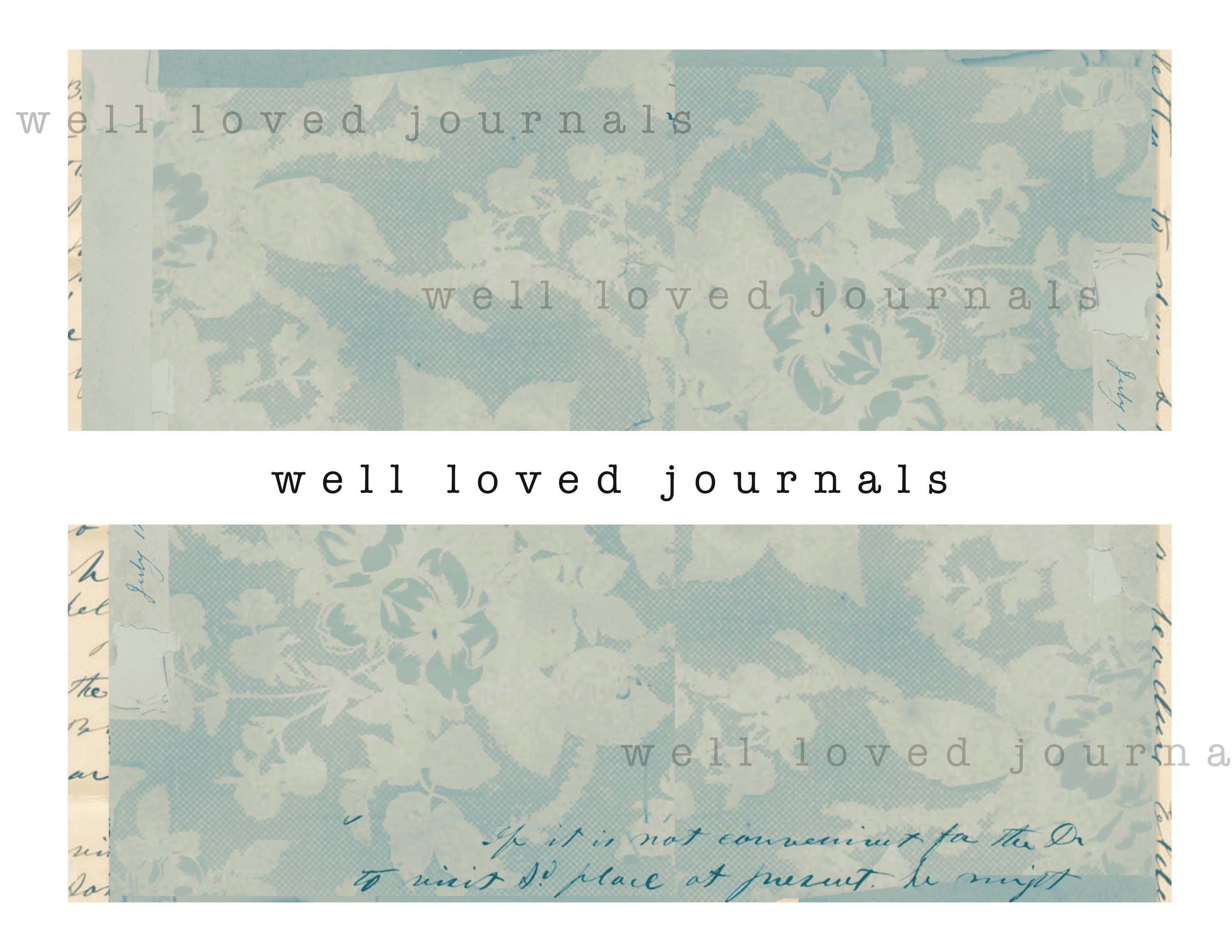 24 Vintage Ledgers | 1 Blue Floral Paper | Ledgers From 1800’s - 1900’s ...