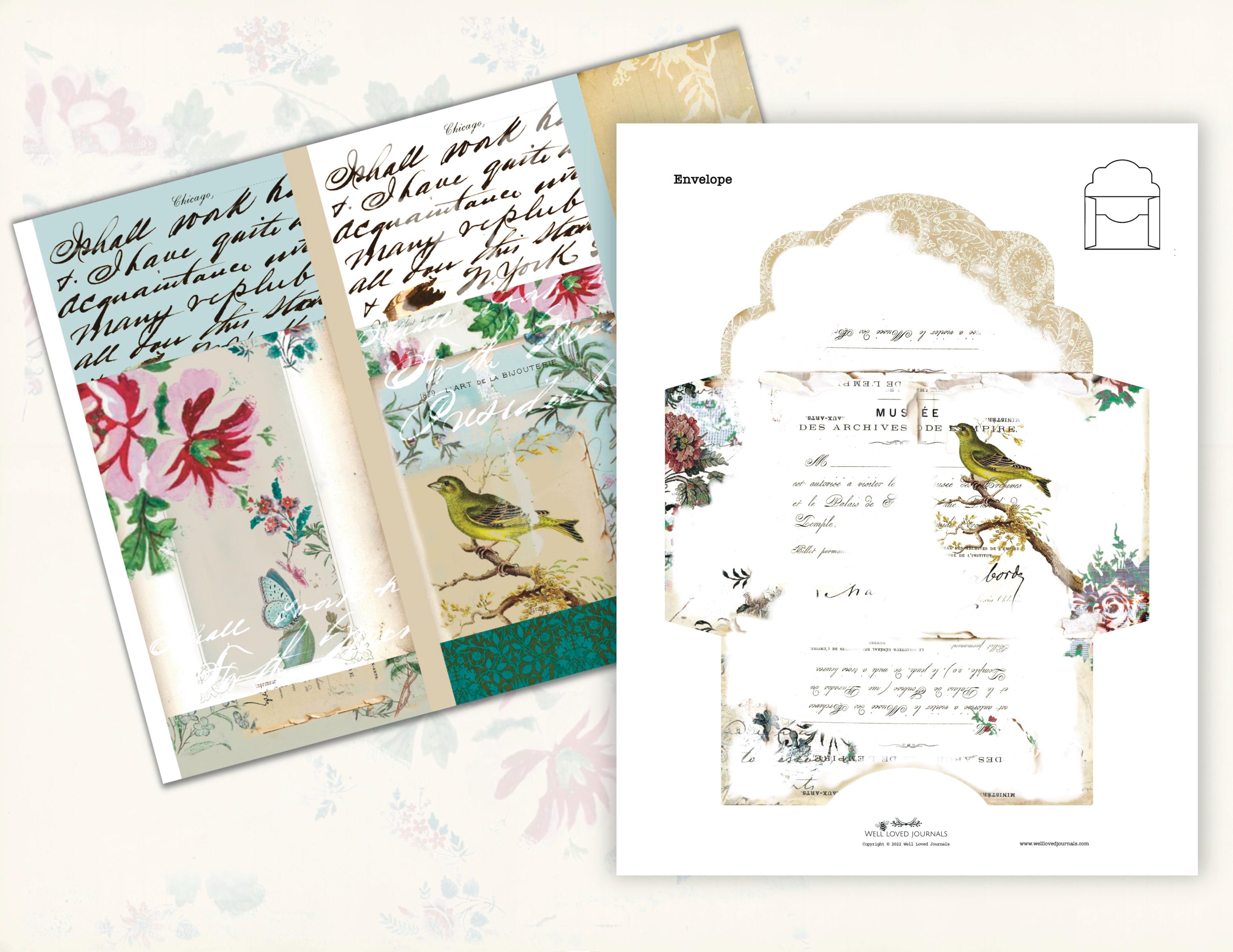 Shabby Chateau Kit 02 - 16 Pages of Papers/backgrounds/envelopes ...