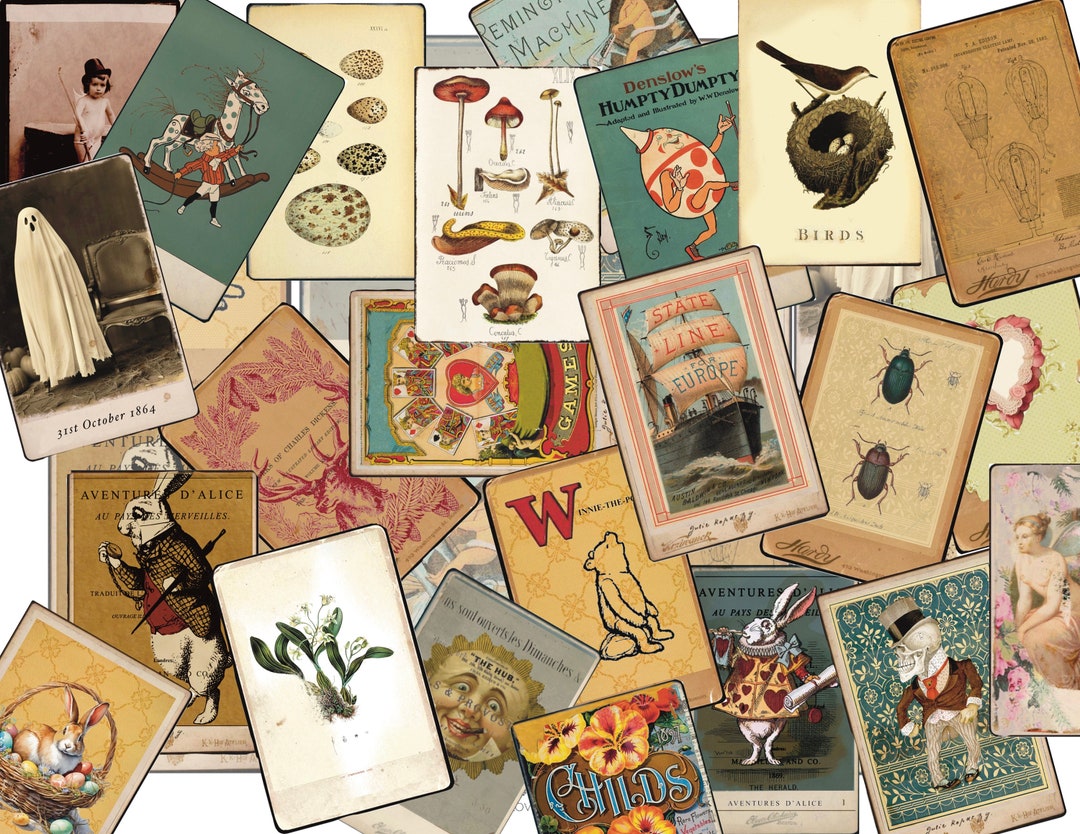 Bumper Kit: Eclectic Compilation of Vintage Style Journaling Cards ...