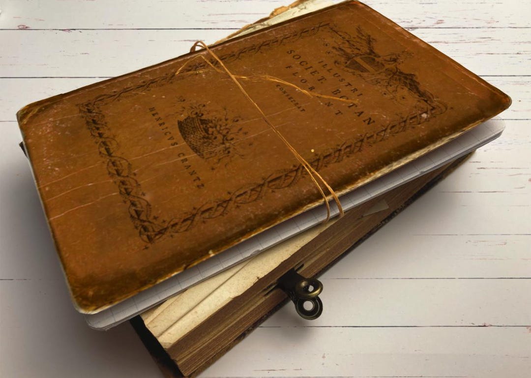 Old Style Notebook, Vintage Book, Flowers, Floral Papers, Junk ...