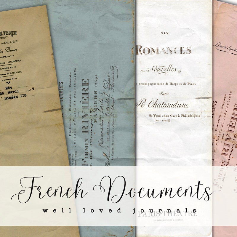 Antique French Document - Etsy