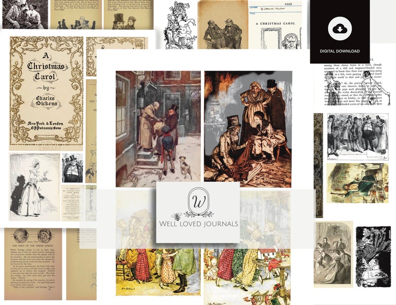 A Christmas Carol Charles DICKENS IMAGES, Scrooge, Ghosts, Tiny Tim ...