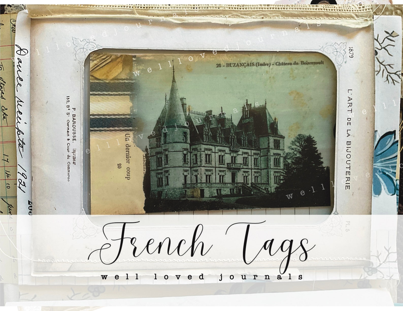 French Tags 01 | 18 Tags | Junk Journaling | Digital Download - Etsy