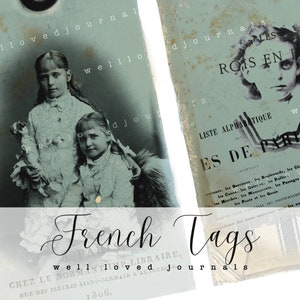 French Tags 01 | 18 Tags | Junk Journaling | Digital Download - Etsy