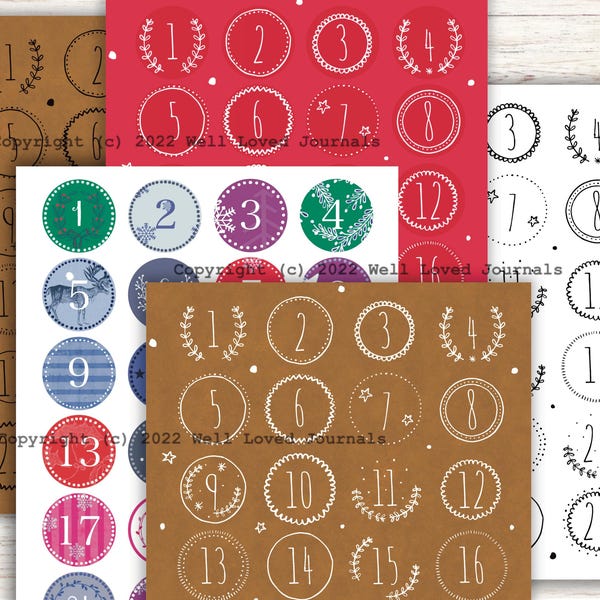 Advent Numbers - Etsy