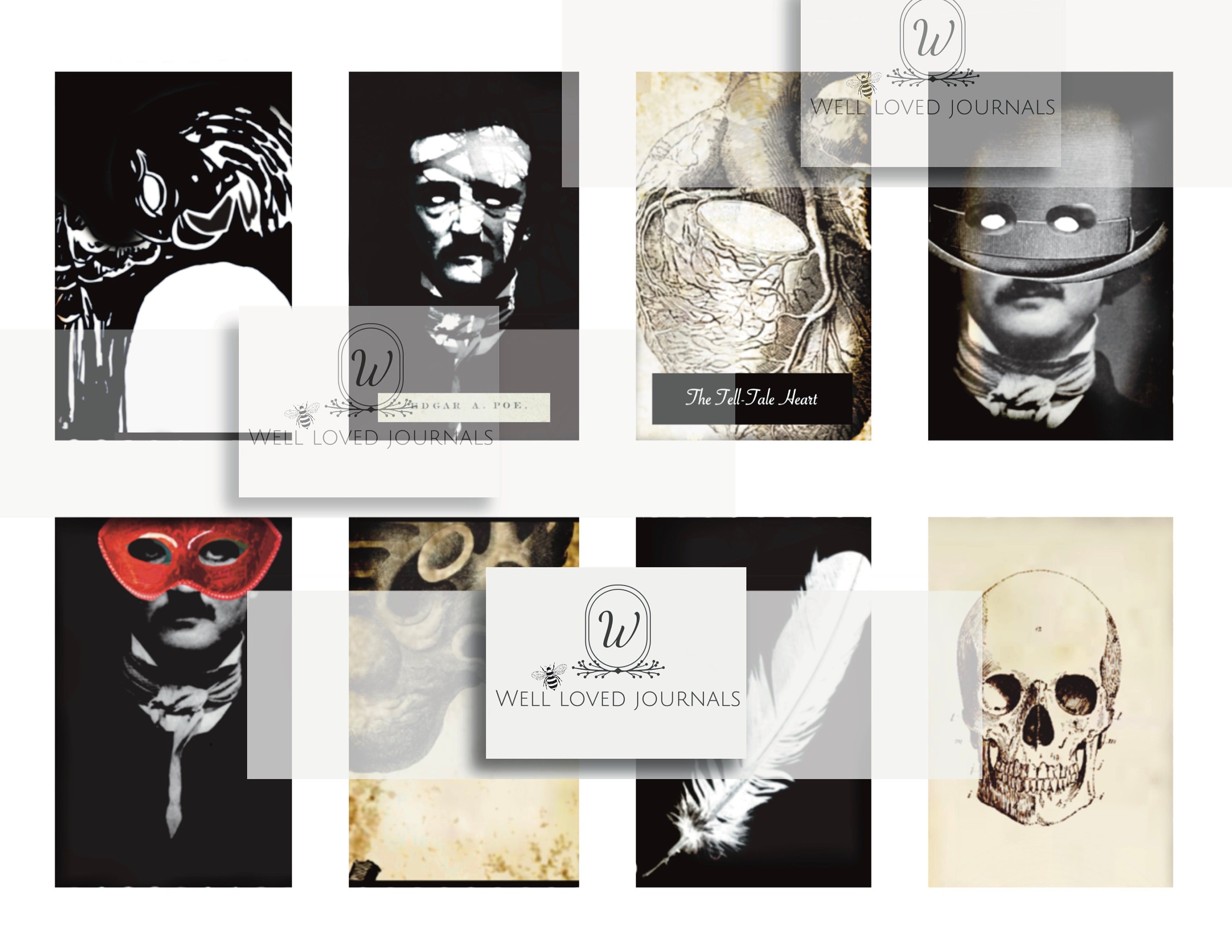 19 Pages | EDGAR ALLAN POE Expanded Add on Kit | Ephemera | Gothic ...