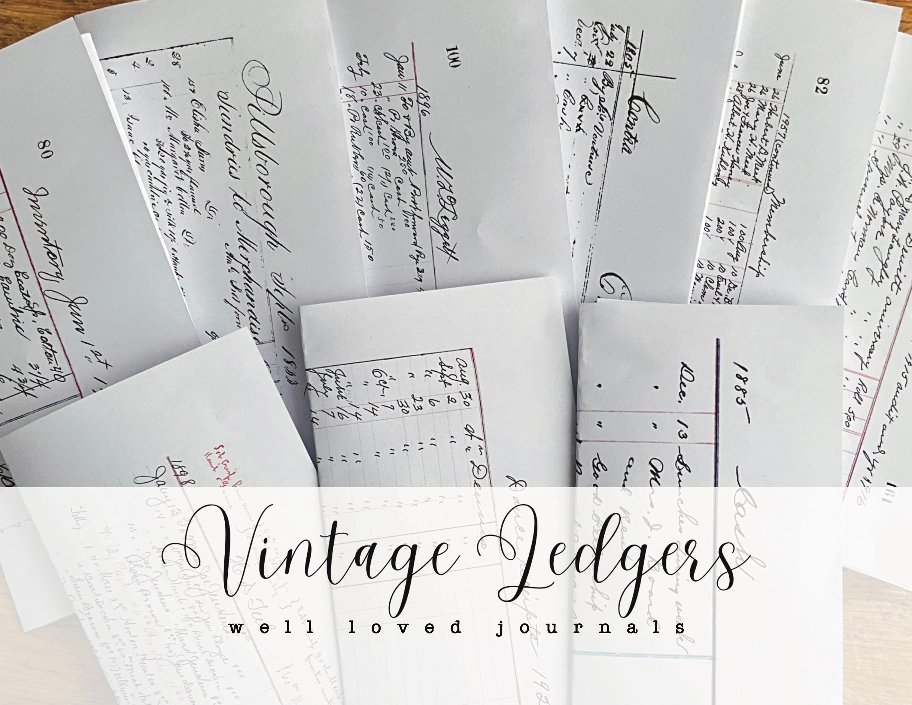 Vintage Ledgers - Antique Papers - Digital Printables - Etsy