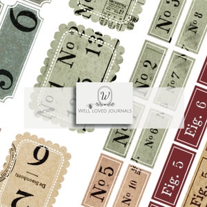 Numbers Kit 01 - 14 Pages of Labels and Tabs - Etsy