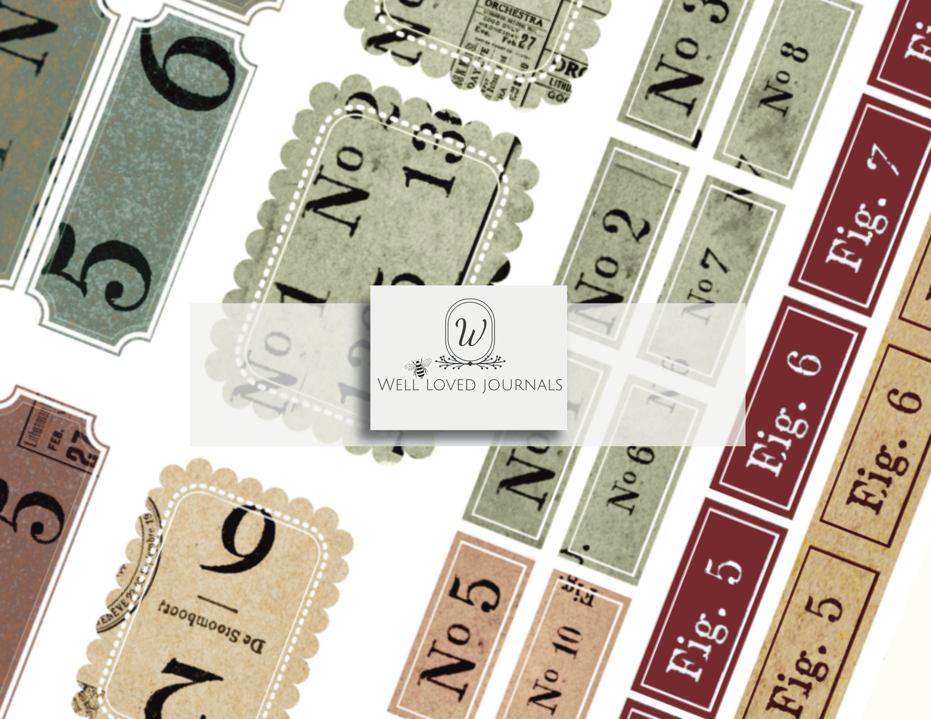 Numbers Kit 01 - 14 Pages of Labels and Tabs - Etsy